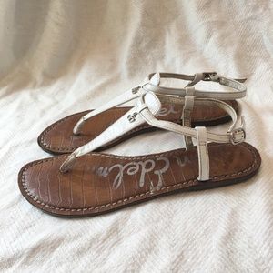 Sam Edelman | Shoes | Samedelman White Vegan Leather Flip Flops Sandal ...